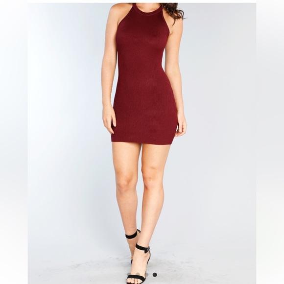 Dresses | Halter Neck Back Cutout Detail Mini Dress | Poshmark